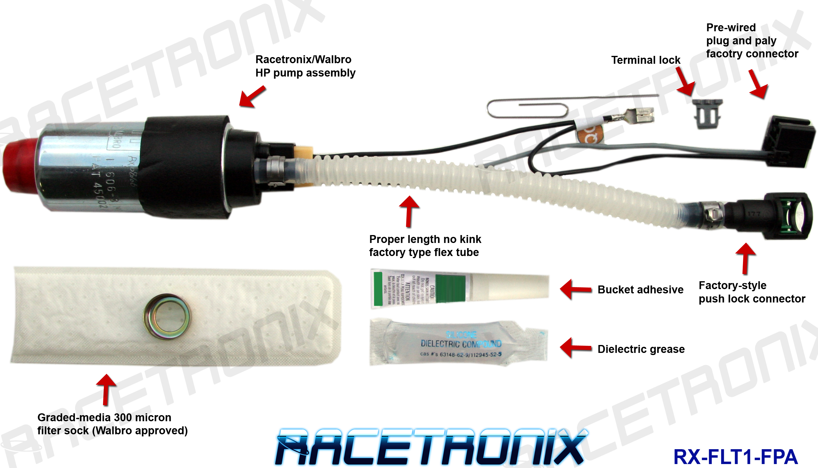 93-97 LT1 Fbody Racetronix High Performance In Tank Fuel Pump Assembly ...
